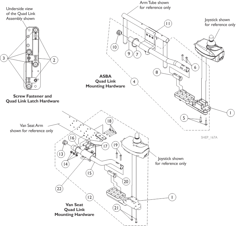 Invacare - Part Notes