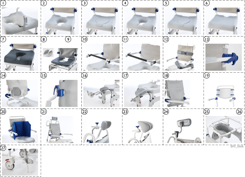 Invacare - Part Notes